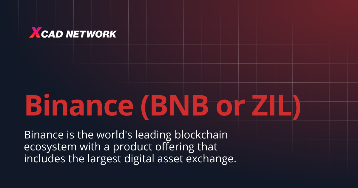 Binance (BNB or ZIL) | XCAD Network Public Documentation